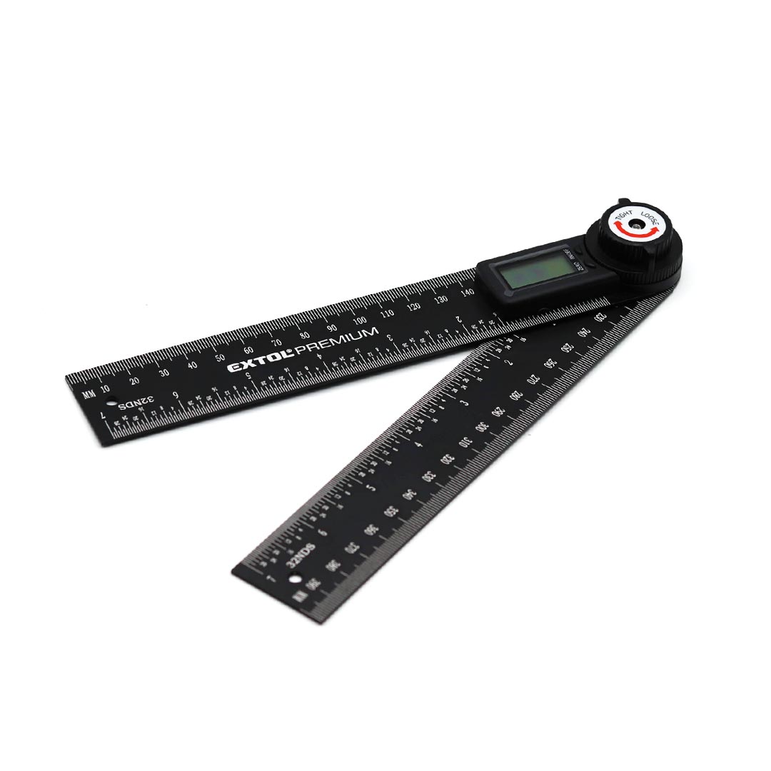 Digitálny uhlomer s pravítkom 200 mm | Extol | MPO-Metal E-shop